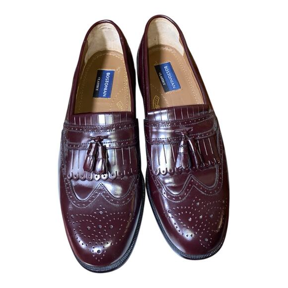 Bostonian | Shoes | Bostonian Classics Burgundy Brogue Wingtip Tassel ...